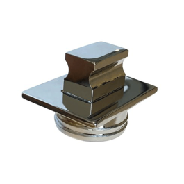 Chrome Knob and Ferrule With Rectangular Design