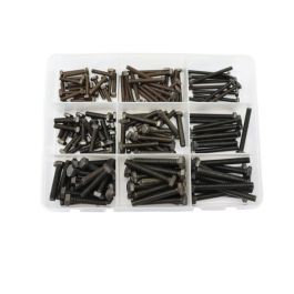 150-Piece 316 Stainless Steel Black Hex Head Screws