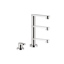 Pull-Up Push-Down Retractable Basin Tap & Separate Mixer in Two Spout ...