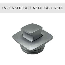 Nautilus Push Button Knob & Ferrule - Satin Chrome