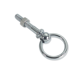 Mooring Ring Bolt M10 or M12 in Brass or Chrome Plated Finish