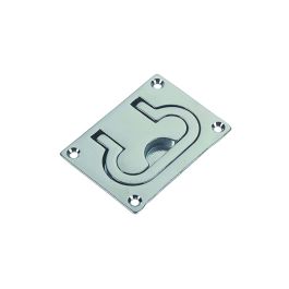 Flush Rectangular Lifting Ring – Brass & Chrome Options