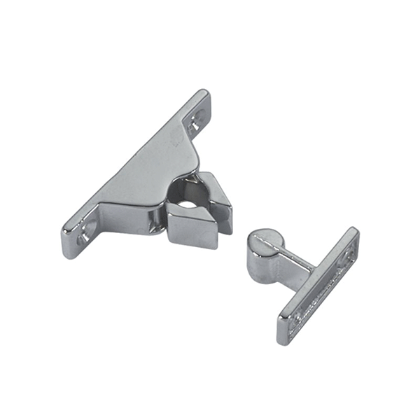 Spring Loaded Door Holder In Polished Brass or Chrome Plated Finish