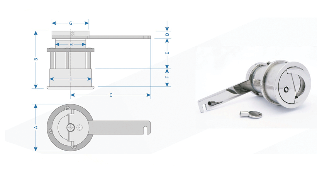 Lockable Stainless Steel Hatch Lock With Double Operation - Select Series